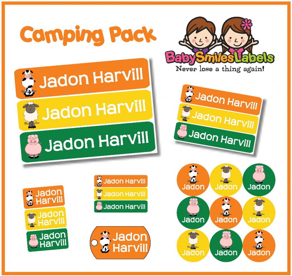 Animal Farm Friends Camp Labels Pack | Baby Smiles Labels