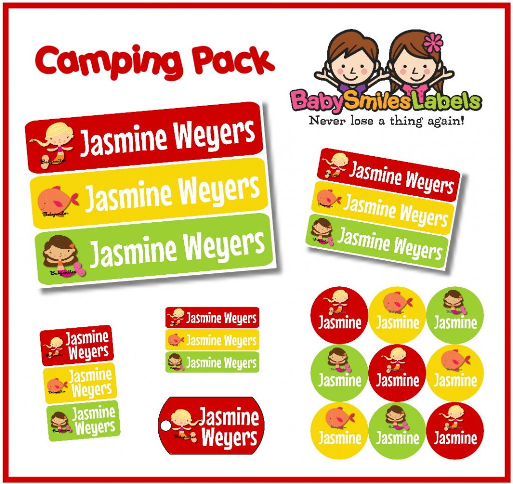Beautiful Mermaids Camp Labels Pack | Baby Smiles Labels