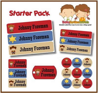 Cowboy Starter Label Pack 2 | Baby Smiles Labels